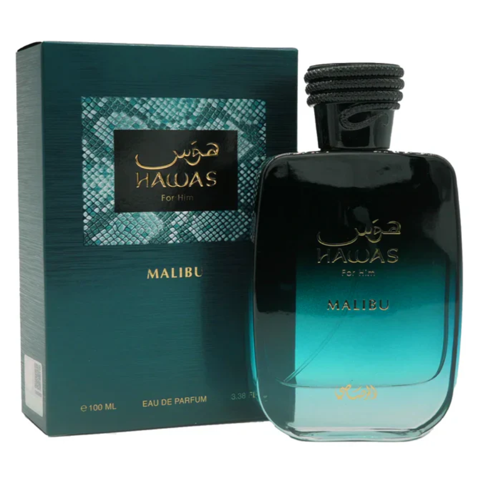 Rasasi Hawas Malibu 100ml EDP | Fresh Aquatic Citrus Marine Perfume ...
